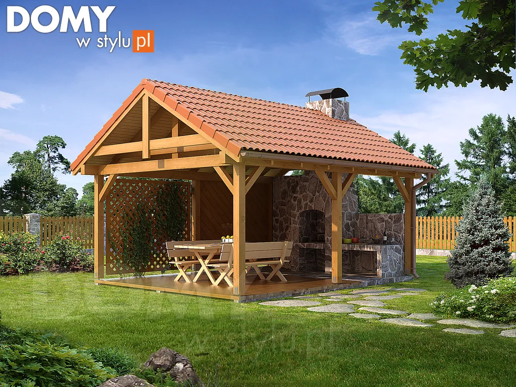 Projekt altanki ALTANKA 3 - 23.50 m² - DOMY w Stylu